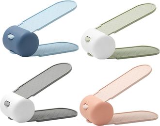 SOLUSTRE 4 Stück Teiliges Verstellbares Schuhregal mit Doppeltem Stauraum Rutschfestes Schuhhalter Organizer für Zuhause Platzsparendes Schuhablagesystem in Bl