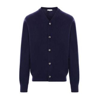 Comme Des Gar&ccedil;ons Blauer Woll V-Ausschnitt Cardigan Pullover - - Knitwear - Herren - Blau - S