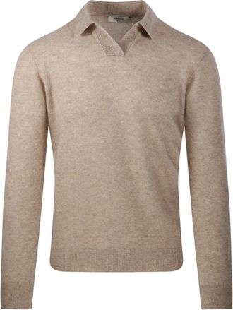 Altea Wollpullover mit V-Ausschnitt - - Knitwear - Herren - Beige - M
