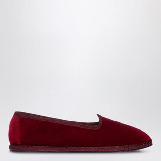 Vibi Venezia Friulane in burgundy velvet