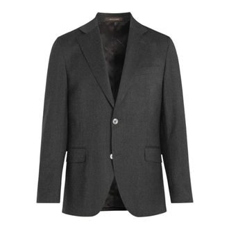 Oscar Jacobson Homme, Vestes, Gris, Taille: 4XL Fogerty Stretch Flannel Blazer