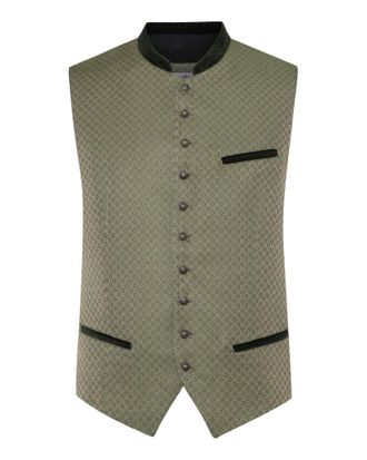 Hammerschmid Trachtenweste Heinz mit floralem Webmuster in