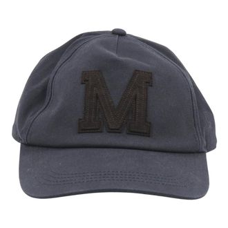 Moncler unisex, Accessoires, Bleu, Taille: ONE Size Casquette de baseball en gabardine de coton