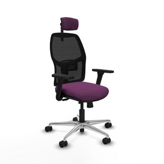 Piqueras y Crespo Alfera Stuhl mit 3D-Armlehnen, h&ouml;henverstellbarer Lendenwirbelst&uuml;tze und h&ouml;henverstellbarem Kopfteil und Neigungsverstellung. Ausgestattet mit Syncro/