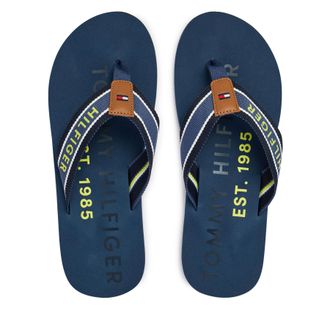 Tommy Hilfiger Zehentrenner Tommy Hilfiger Sporty Hilfiger Beach Sandal FM0FM05805 Blau