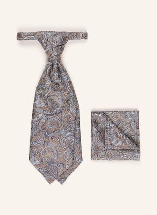 Wilvorst Wilvorst Set: Krawatte Und Einstecktuch blau