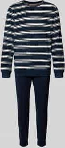 Schiesser Pyjama mit gerippten Abschlüssen