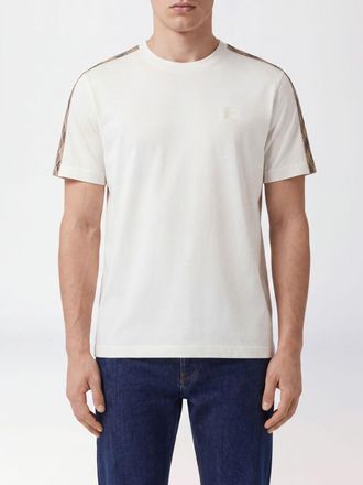 Burberry Baumwoll-T-Shirt mit EKD-Logo und B&auml;ndern im Check-Muster