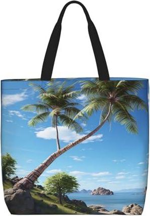 Generic Un Cocotier Sac A Main Femme D&eacute;contract&eacute; Sacs R&eacute;utilisable Sac &Agrave; Bandouli&egrave;re Pour Voyage Universit&eacute; Shopping