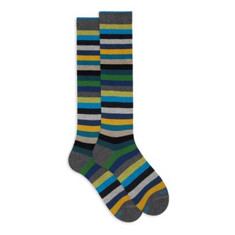 Gallo Gallo, Homme, Sous-v&ecirc;tements, Multicolore, Taille: M Calze lunghe cotone righe pari