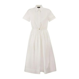 Fabiana Filippi Robe chemise en popeline de coton - Femme - Robes - Blanc - Taille: 40 FR
