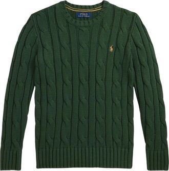 Ralph Lauren Homme, Pulls, Vert, Taille: S Pull ras du cou en maille torsad&eacute;e