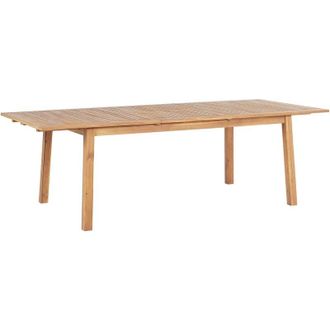 Beliani Table de Jardin Extensible 180 / 240 x 100 cm en Bois dAccacia avec une Touche Rétro et Minimaliste pour Extérieur Traditionnel ou Moderne Beliani