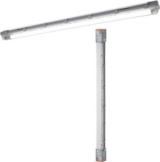 Osram Submarine durchverdrahtete Feuchtraumleuchte 120 cm, LED-Leuchte in Grau, IP65-Schutz, für Garagen und Keller