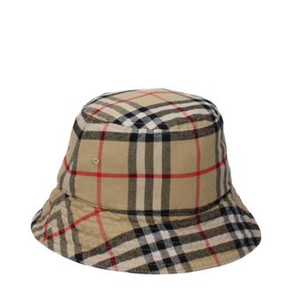 Burberry Mens Beige Cotton Bucket Hat