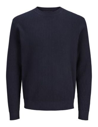 Jack & Jones Jprblubarkley Knit Crew Neck Ch, Bleu Nuit, L
