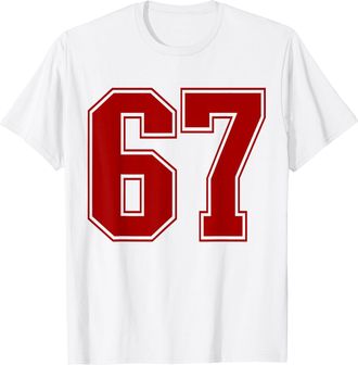 BDAZ 67 rote Buchstaben T-Shirt