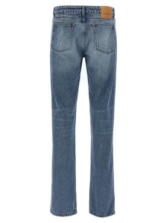 Ami Mens Blue Cotton Straight-Leg Jeans Clothing