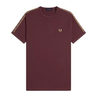 Fred Perry M4613 69A Ringer T-Shirt - - Tops - Herren - Rot - XL