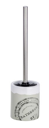 WENKO 21928100 WC-Garnitur Bathroom - WC-B&uuml;rstenhalter, Keramik, 10 x 38.5 x 10 cm, Wei&szlig;