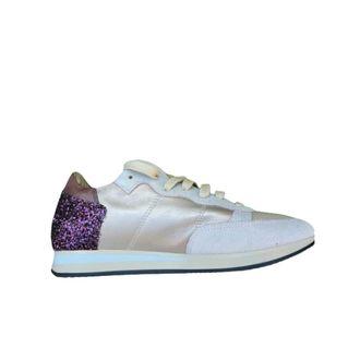 Philippe Model Glitter Suede Tropez Sneakers - - Shoes - Damen - Beige - 38 EU