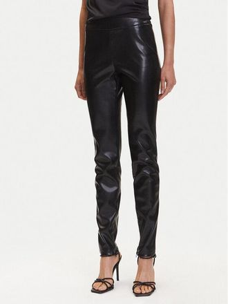 Guess Hose aus Kunstleder New Prescilla Regular W4BB18 WGIK0 Schwarz Slim Fit