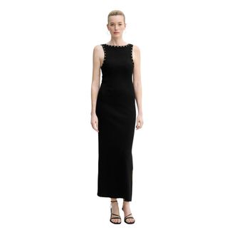 Gestuz Rippstrick Maxikleid - - Dresses - Damen - Schwarzk - S