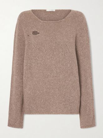 The Row Pull En Cachemire Effet Vieilli Nitha - Cr&egrave;me