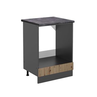 Vicco Herdumbauschrank R-Line, Artisan-Eiche/Anthrazit, 60 cm, AP Anthrazit