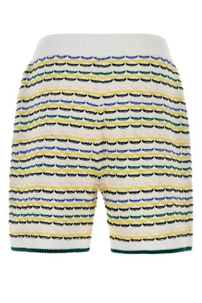 Casablanca Mens Embroidered Cotton Bermuda Shorts Multi Exterior