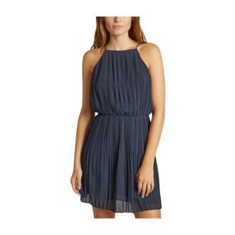 Sams&oslash;e & Sams&oslash;e Femme, Robes, Bleu, Taille: 44 FR Robe pliss&eacute;e dos nu