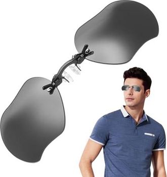 Generic Lunettes &agrave; clip pour nez, lunettes de soleil avec clip pour nez | Lunettes de soleil avec protection UV - Lunettes de soleil vintage pour femme homme,