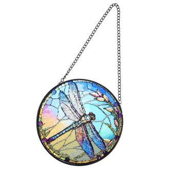 FOMIYES Glas Libellen H&auml;ngeornament 15cm Buntglas Fensterdekoration f&uuml;r Balkon und Innenr&auml;ume
