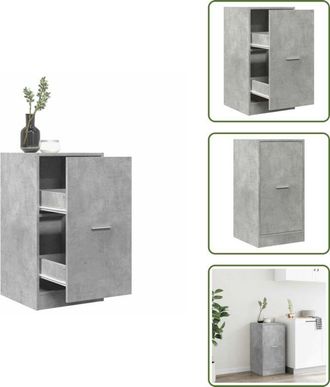 vidaXL vidaXL Apothekerschrank Betongrau 40x41x77,5 cm Holzwerkstoff