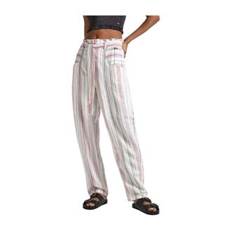 Pepe Jeans London Wide Hosen - - Trousers - Damen - Rosa - S