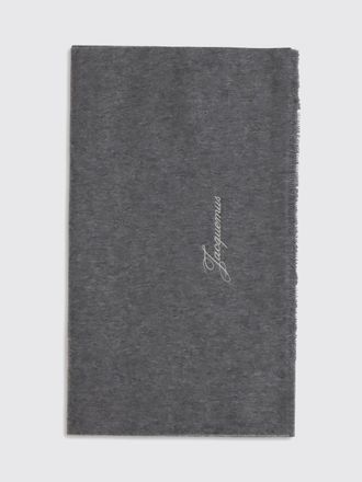 Jacquemus &Eacute;charpe en laine et cachemire avec logo brod&eacute; et bords frang&eacute;s