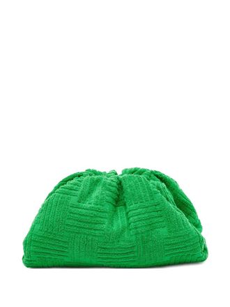 Bottega Veneta pochette en tissu &eacute;ponge - Vert