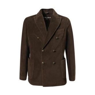 Circolo 1901 Doppelreihige Baumwollmischungsjacke - - Jackets - Herren - Braun - L