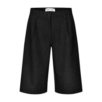 Sams&oslash;e & Sams&oslash;e Femme, Shorts, Noir, Taille: 36 FR Saharper Pleat Shorts