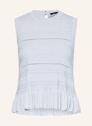Maje Stricktop Mit Volants blau