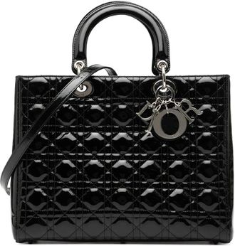 Dior Hobo Bags - Large Patent Cannage Lady Dior - Gr. unisize - in Schwarz - f&uuml;r Damen