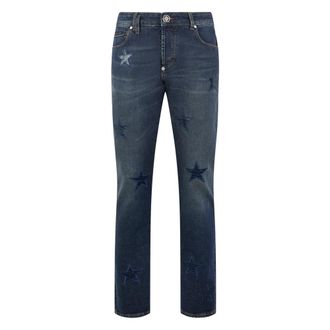 Philipp Plein Super Straight Cut Jeans Cocco Stars - - Jeans - Herren - Blau - W33