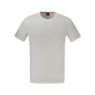 HUGO BOSS Homme, Tops, Blanc, Taille: 2XL T-shirt &agrave; col rond et manches courtes
