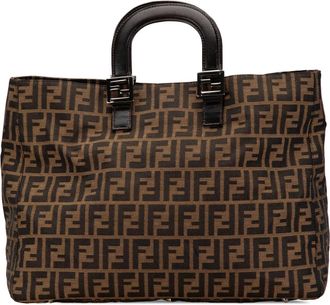 Fendi Shopper - Large Zucca Canvas Twins Tote - Gr. unisize - in Braun - f&uuml;r Damen