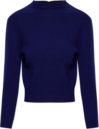 Jil Sander Femme, Pulls, Bleu, Taille: 42 FR Pull en laine