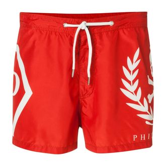 Philipp Plein Homme, Maillots de bain, Rouge, Taille: 2XL Let Me See Swim Shorts