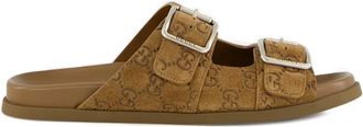 Gucci Sandalen mit GG-Monogramm - Braun