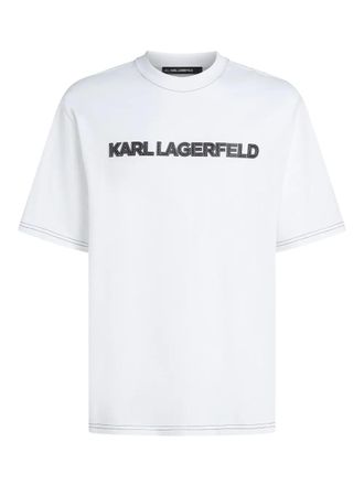 Karl Lagerfeld t-shirt à coutures contrastantes - Blanc
