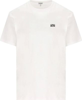 Loewe T-shirt en jersey de coton Anagram - Homme - Tops - Blanc - Taille: L