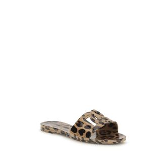 Dolce & Gabbana Womens Multicolor Rubber Flat Sandals